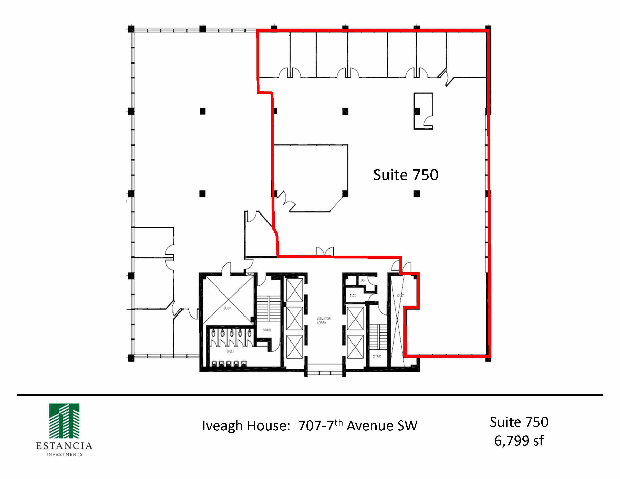 Suite 0750: Landlord will Demise - Estancia Investments
